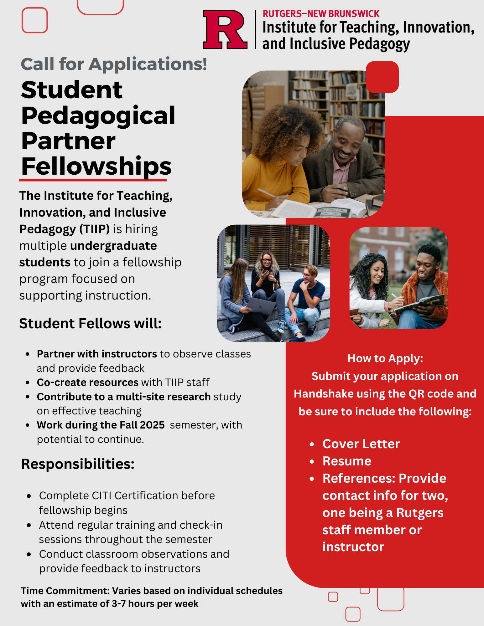 FA25 Student Partner Flyer - Institute for Teaching, Innovation ...